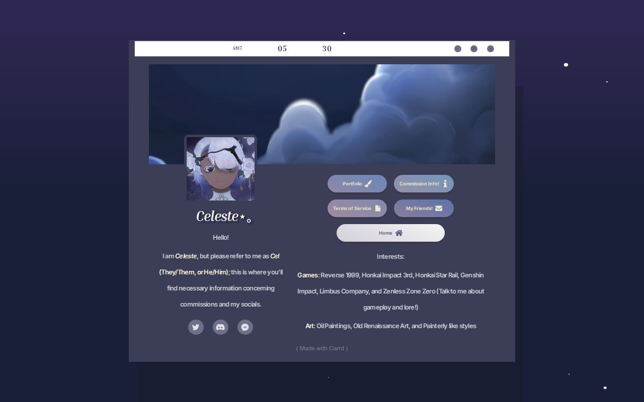 Celeste’s Carrd